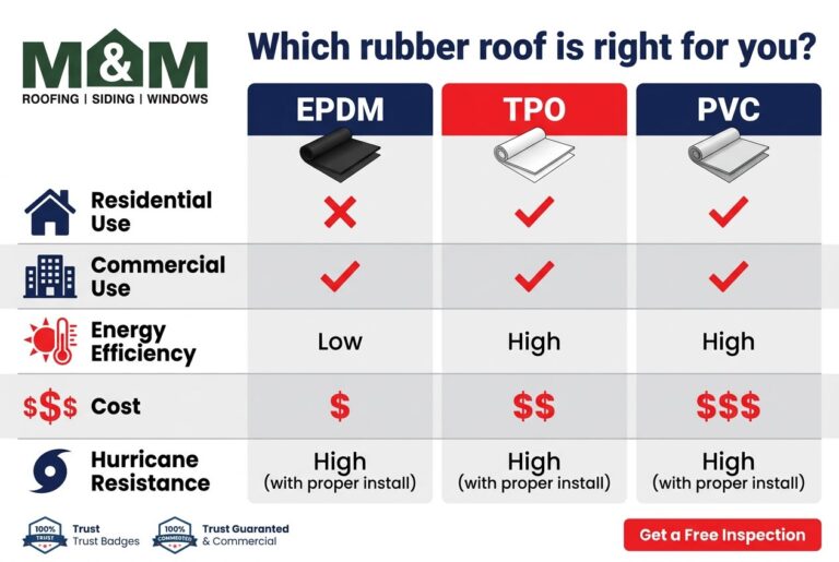 Rubber Roofing Guide: EPDM Vs TPO Vs PVC Cost, Lifespan & Best Choice ...