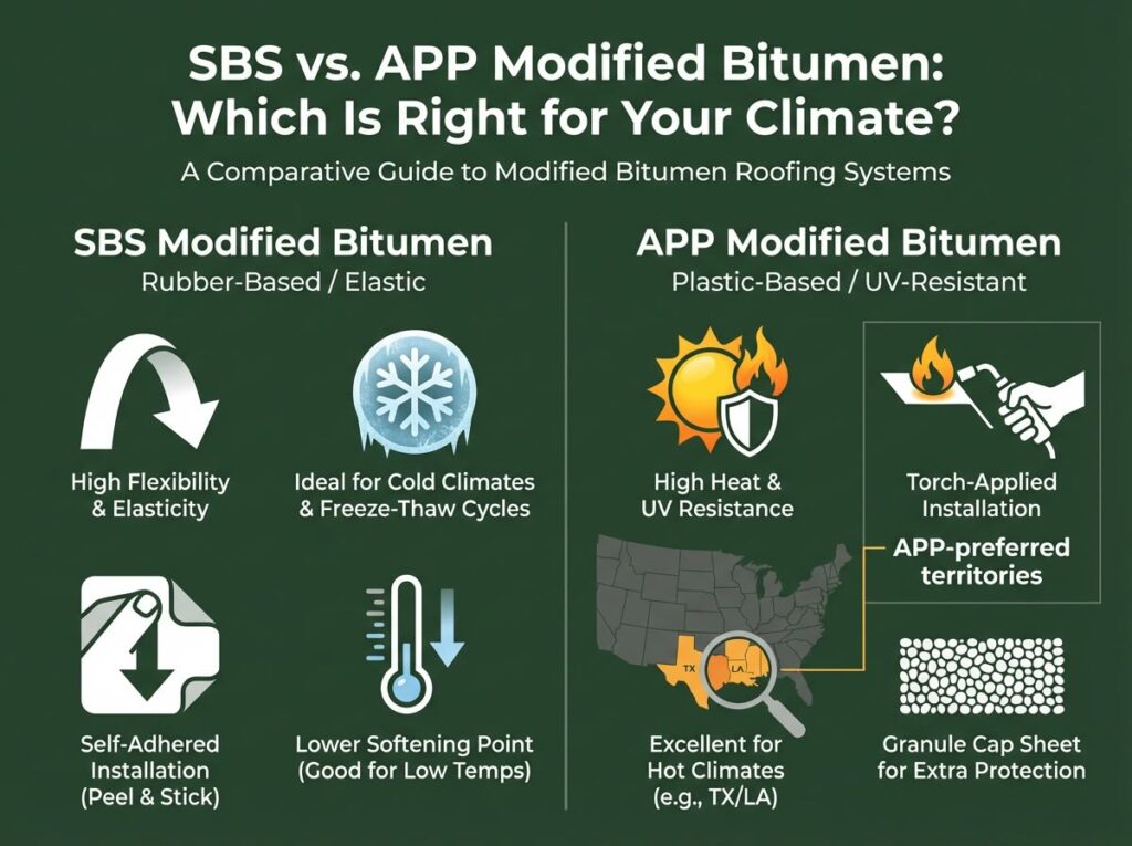 Modified Bitumen Roofing Guide (2026): Costs, SBS Vs. APP, Torch-Down ...